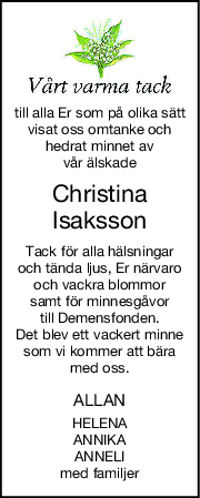 Familj - Dödsannonser - Ulricehamns Tidning