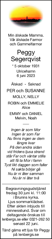 Familj - Dödsannonser - Ulricehamns Tidning