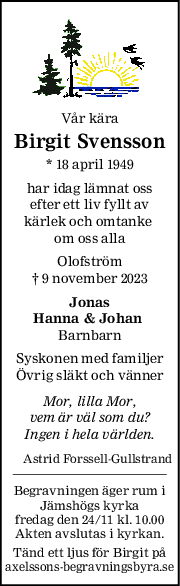 Familj - Dödsannonser - Blekinge Läns Tidning