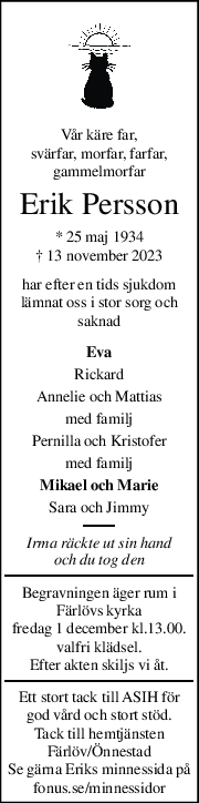 Familj - Dödsannonser - Norra Skåne