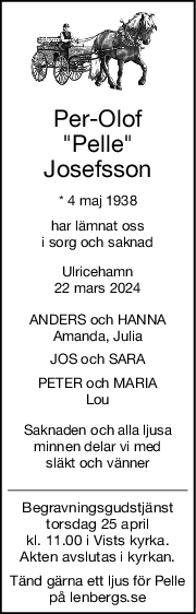 Familj - Dödsannonser - Ulricehamns Tidning