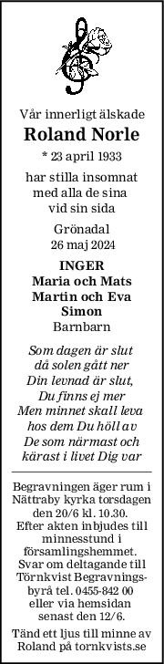 Familj - Dödsannonser - Blekinge Läns Tidning