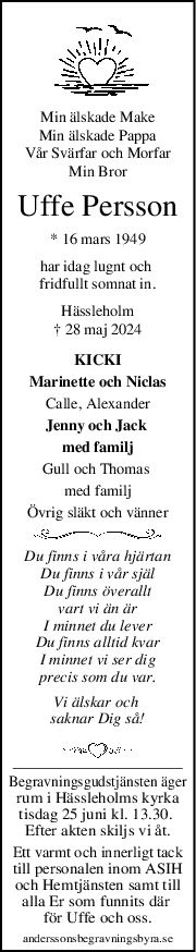 Familj - Dödsannonser - Norra Skåne