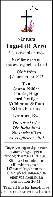 Familj - Dödsannonser - Sydöstran
